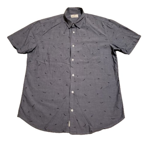 Marine Layer | Shirts | Marine Layer Button Up Shirt Blue Mens Large L ...